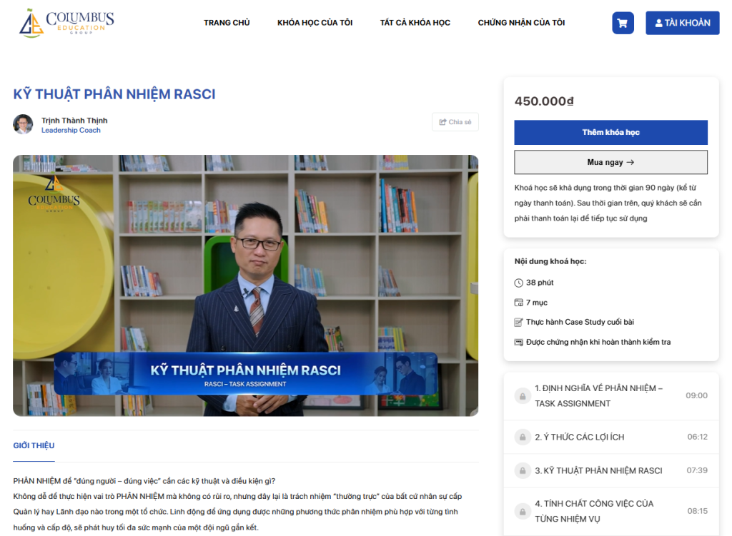 MÔ HÌNH PHÂN NHIỆM RASCI - CÔNG CỤ QUẢN TRỊ DOANH NGHIỆP ĐẮC LỰC CHO NHÀ LÃNH ĐẠO HIỆN ĐẠI - CEG ...